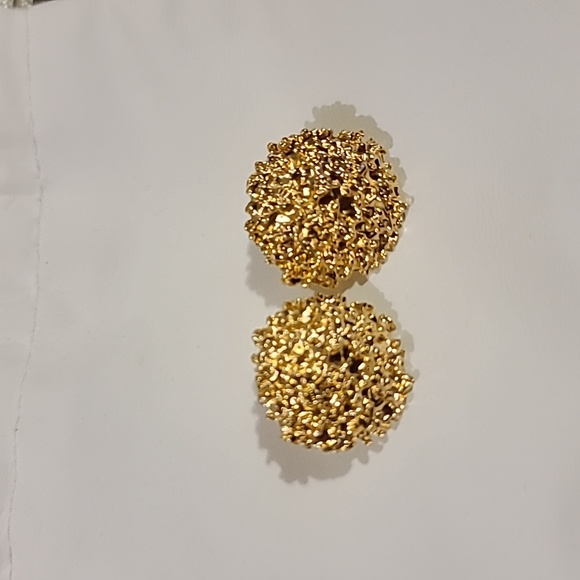 Jewelry | Gold Nugget Shaped Textured Earrings | Poshmark